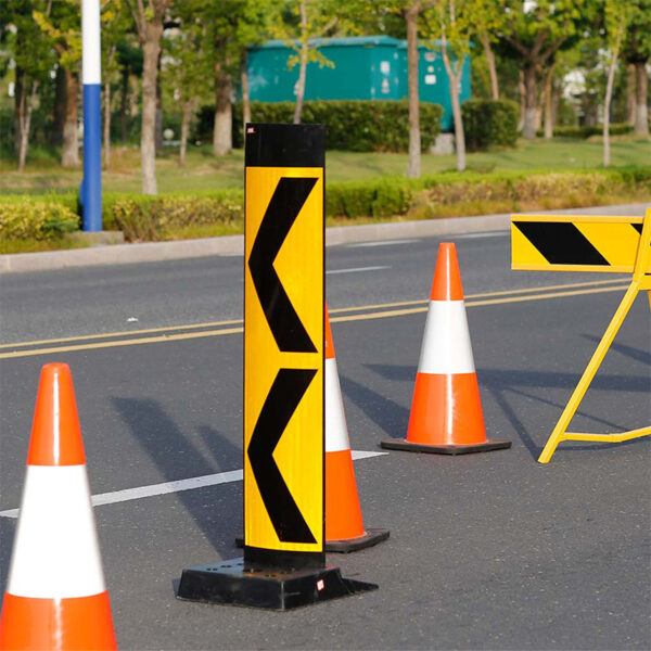 Chevron Delineator Base – Heavy-Duty Rubber Base | OPTRAFFIC