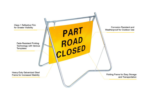 Swing Stand Signs - OPTRAFFIC Traffic Sign Frames