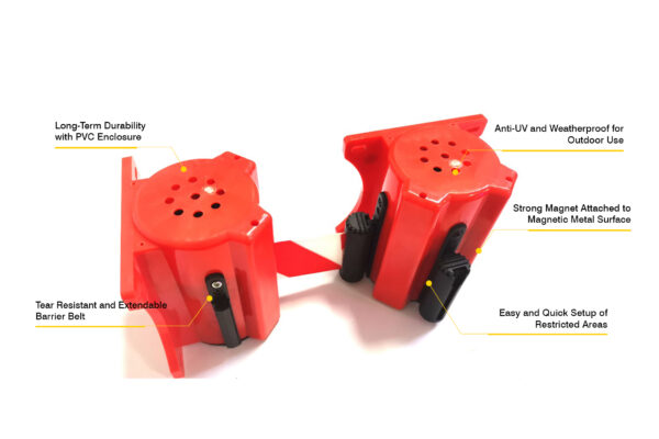 Wall-Mounted Barriers - Tear Resistant Retractable Wall Mounted Barrier