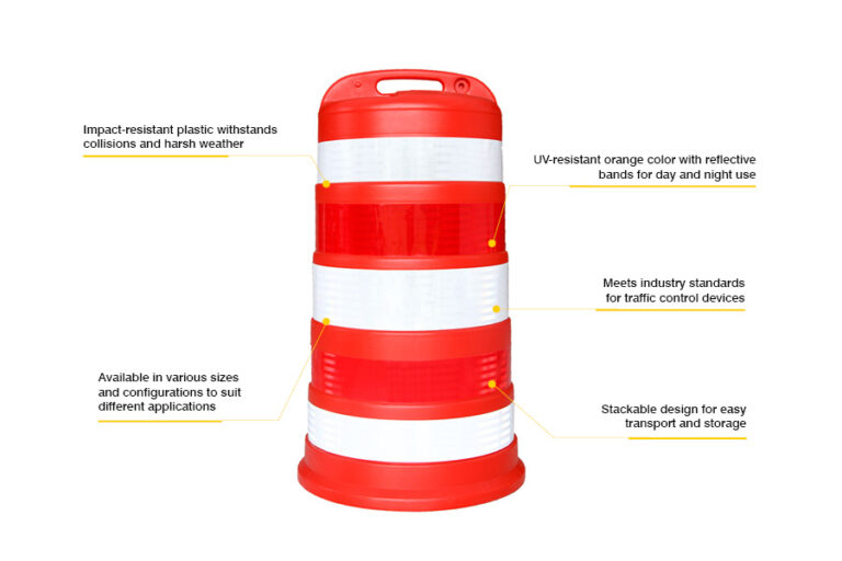 OPTRAFFIC Traffic Barrels - Durable Traffic Control Drums