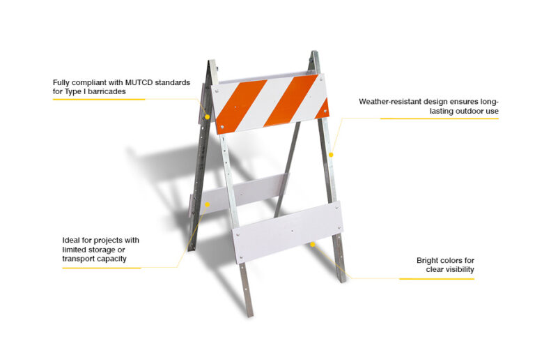 Type I Traffic Barricade - Traffic Control Barricade | OPTRAFFIC