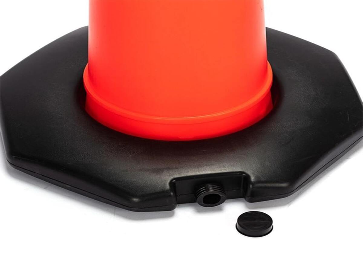 How to Fill Water into Channelizer Cone Delineators with Bases