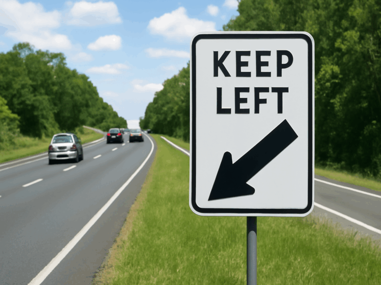 When and Where to Use KEEP LEFT and KEEP RIGHT Signs