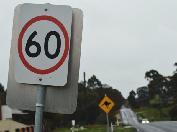 Maximum Speed Limit Signs on Australian Roads Outside Built-Up