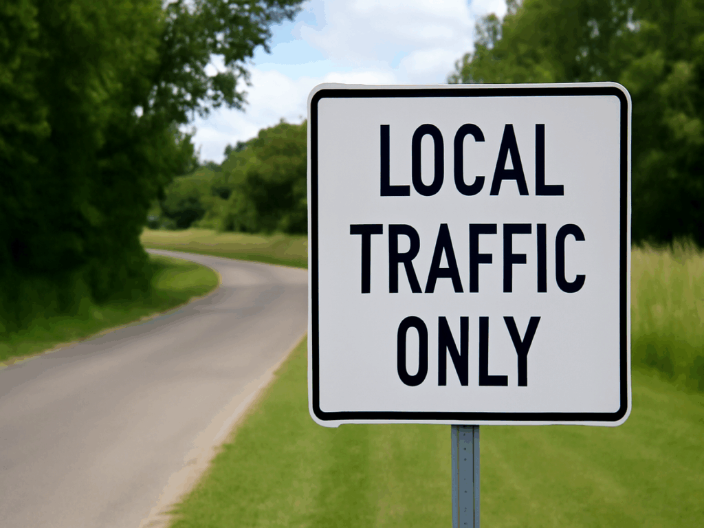 "Local Traffic Only" Sign under MUTCD: Guidelines and Practices