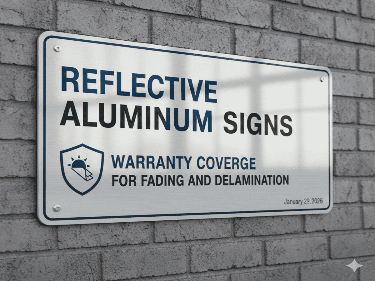 Reflective Aluminum Signs Warranty Coverage for Fading and Delamination